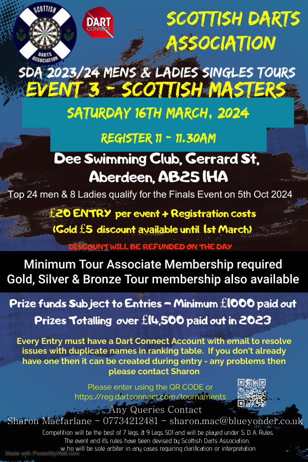 Scottish Darts Association - Diary