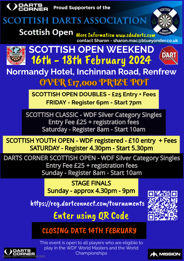 Scottish Darts Association - Diary